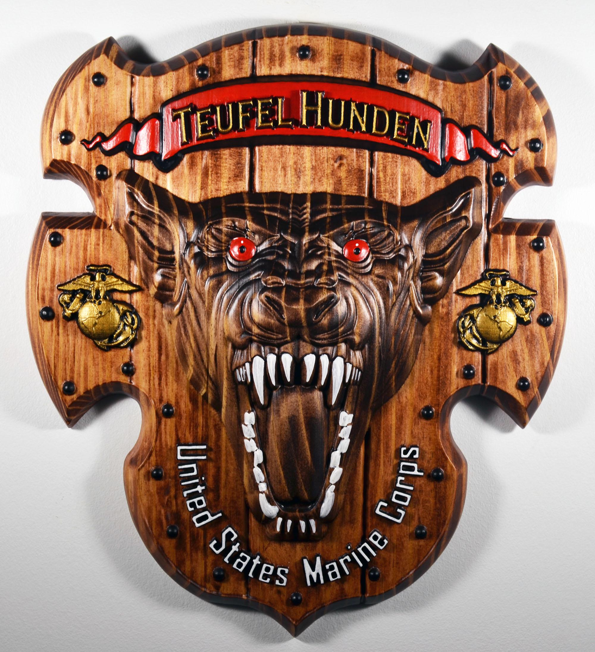 USMC Devil Dog 15" Teufel Hunden Military Plaque - Etsy