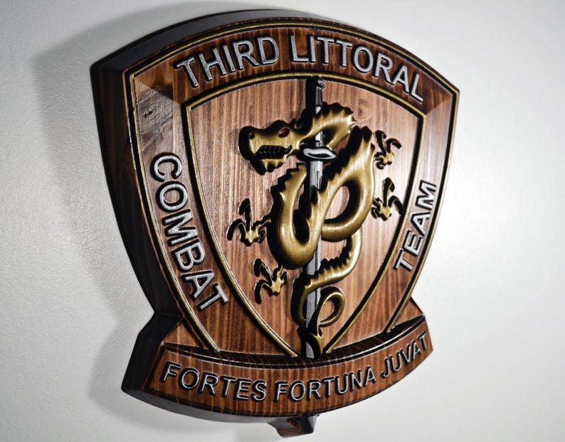 USMC 3D Littoral Combat Team, Marine Corps, Painted 15" Military Plaque ...