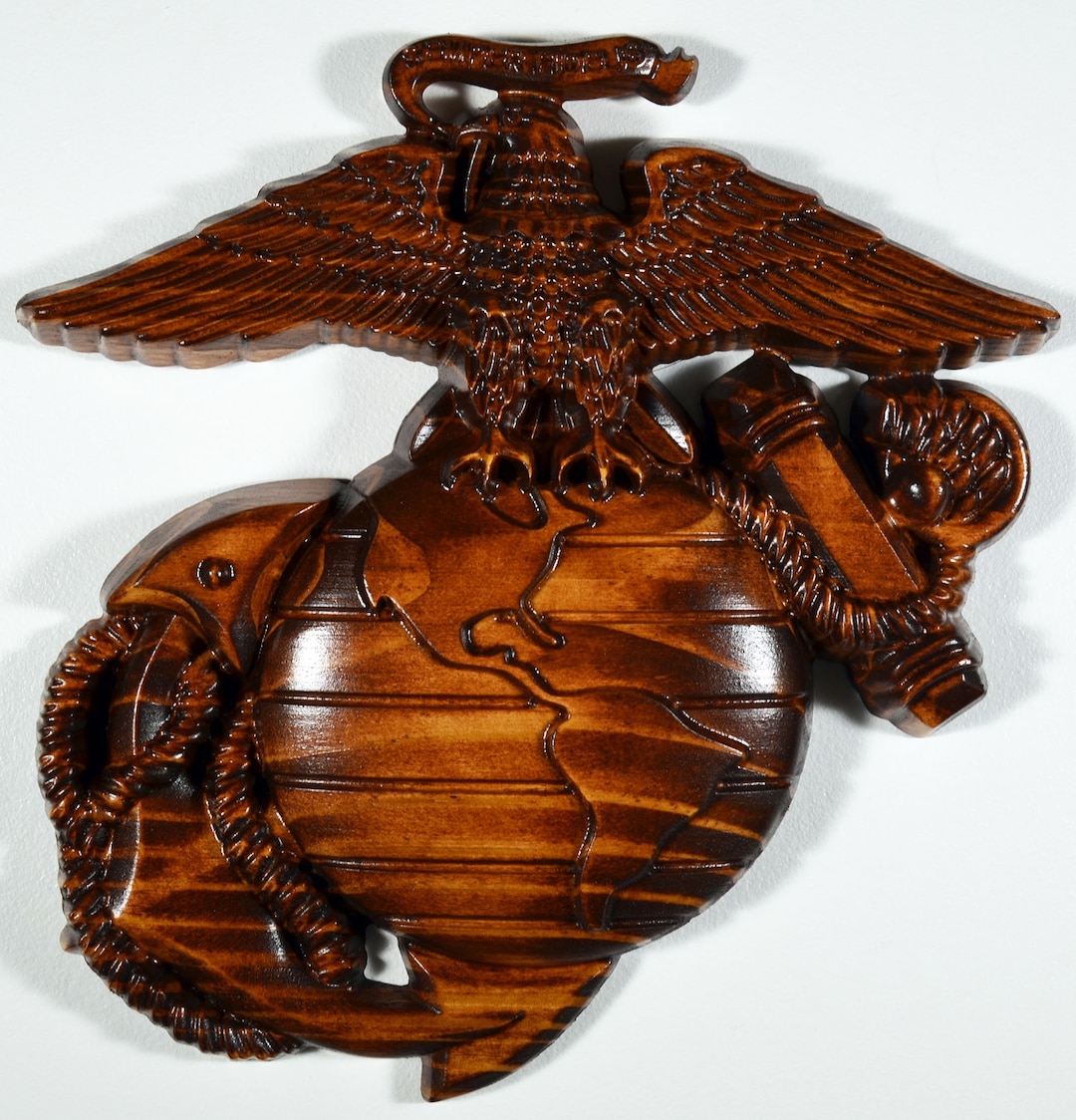 USMC Eagle Globe Anchor, Marine Corps, EGA, 10 Mahogany, Military ...