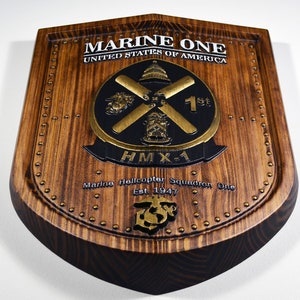 USMC HMX-1, Marine Helicopter Squadron One, 3d Wood Carving, Military ...