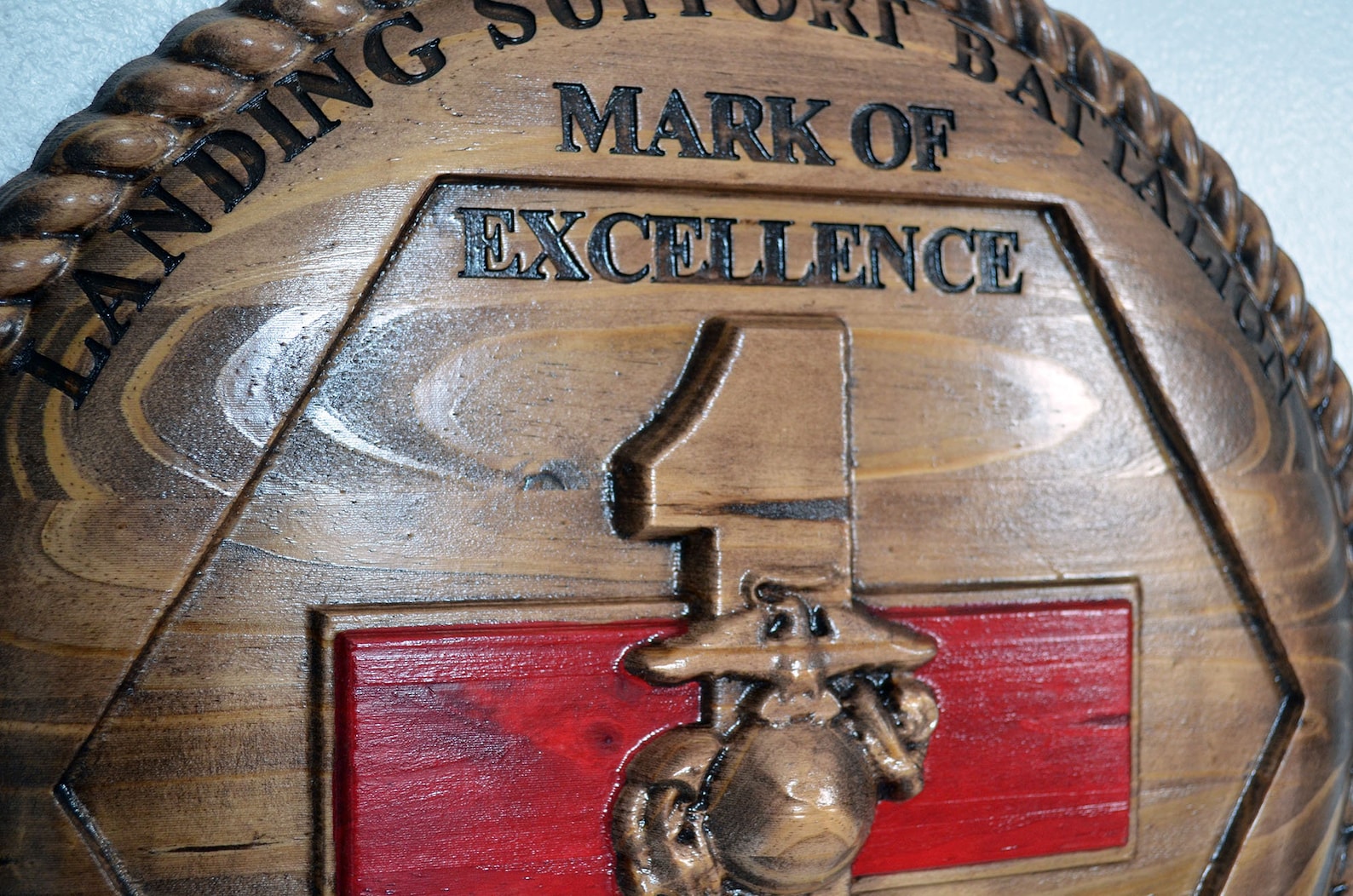 USMC 1st Landing Support Battalion Red Patchers 3d wood | Etsy