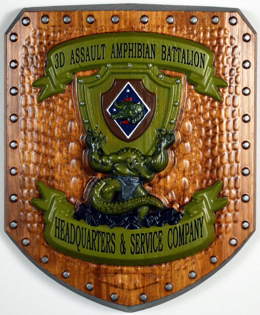 USMC 3rd Assault Amphibian Battalion H & S Co, 3d Wood Carving ...