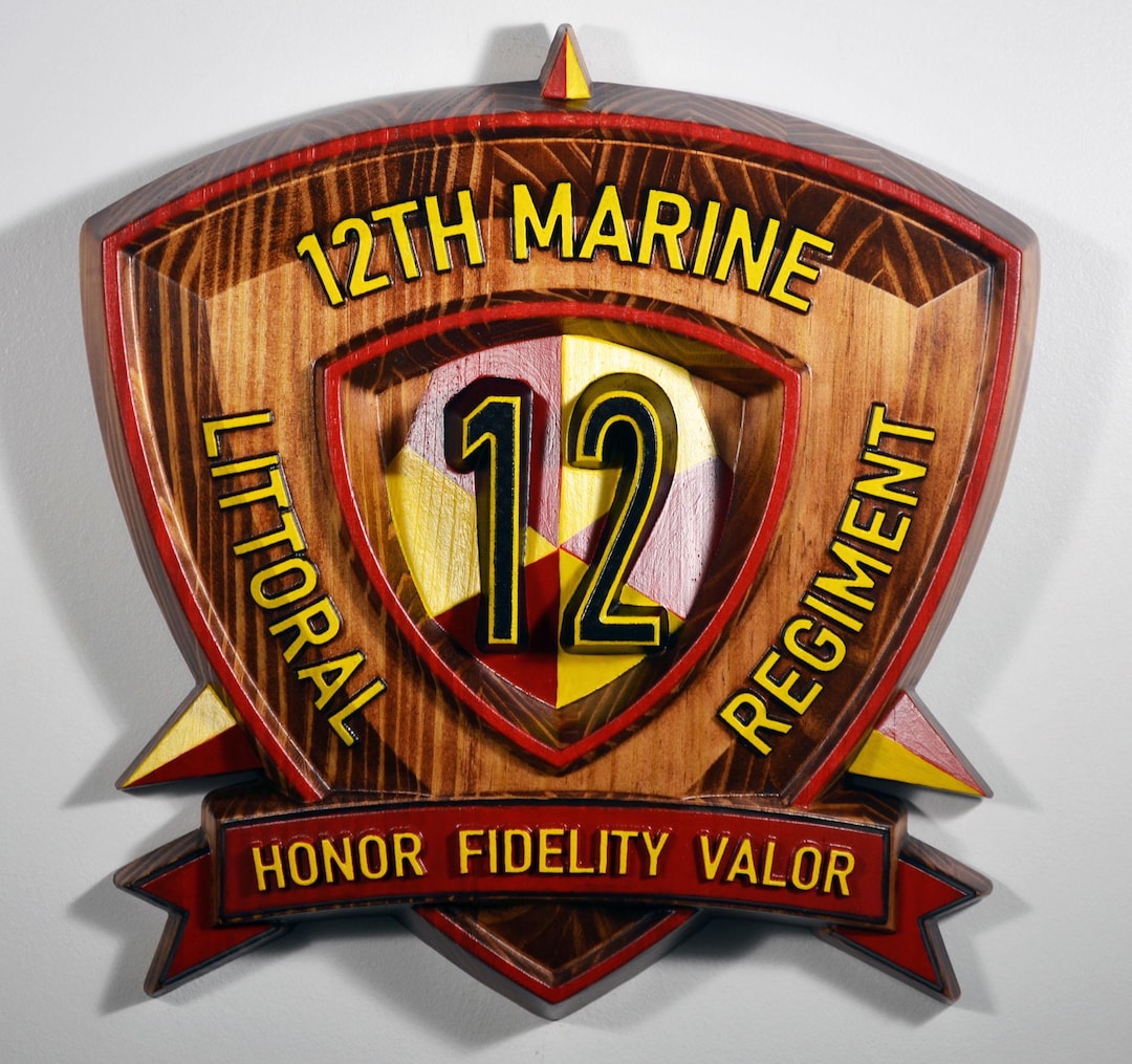 USMC 12th Marine Littoral Regiment, Painted 15" Military Plaque - Etsy