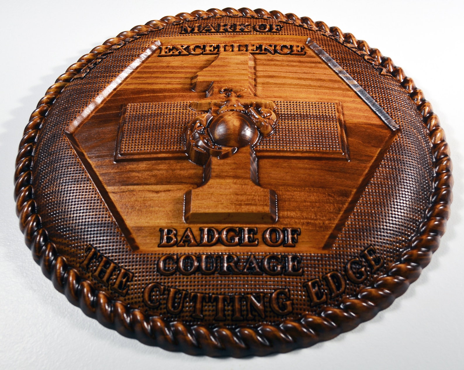 USMC 1st Landing Support Battalion, Red Patchers, 3d Wood Carving ...