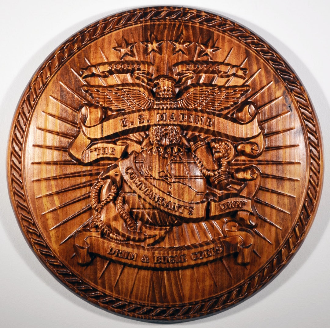 USMC Drum & Bugle Corps, 3d Wood Carving, Military Plaque - Etsy