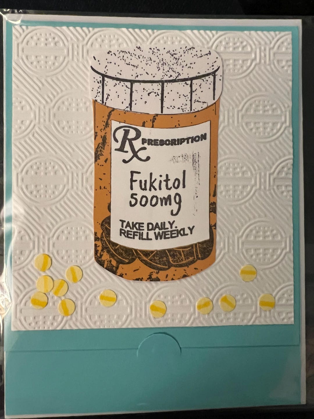 Fukitol Pill Bottle Card - Etsy