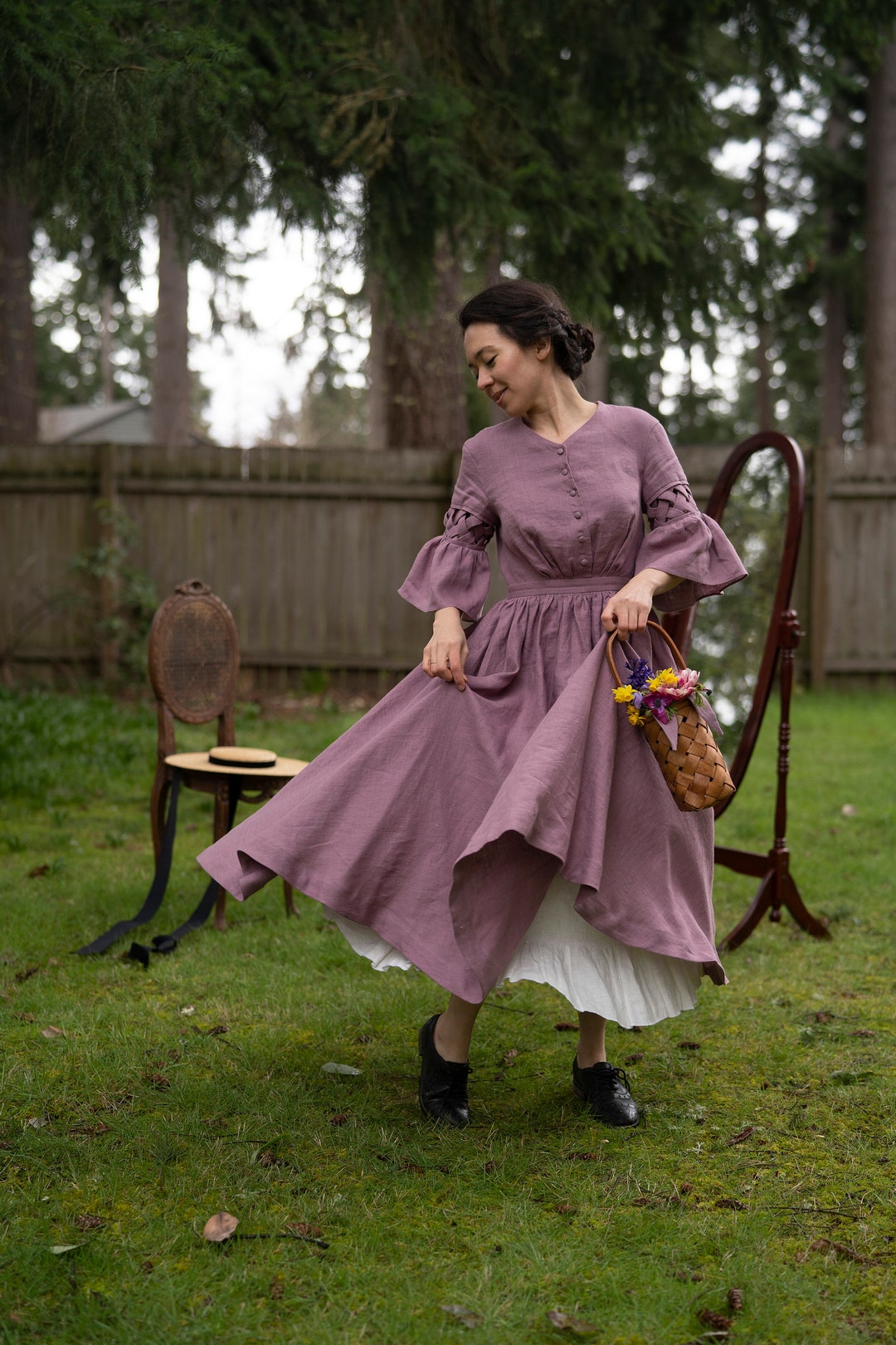 Ready to Ship | the Meg’23 Dress in Forest Green With Short Sleeves ...