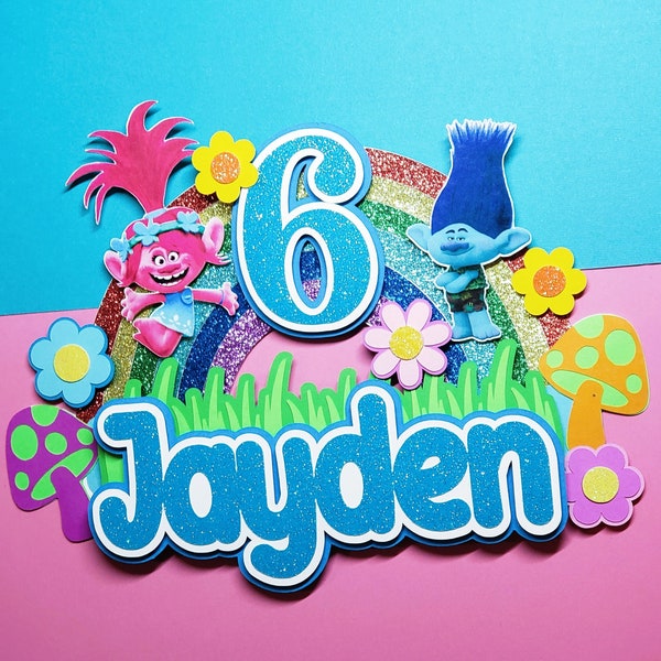 Poppy and Branch Cake Topper - Etsy