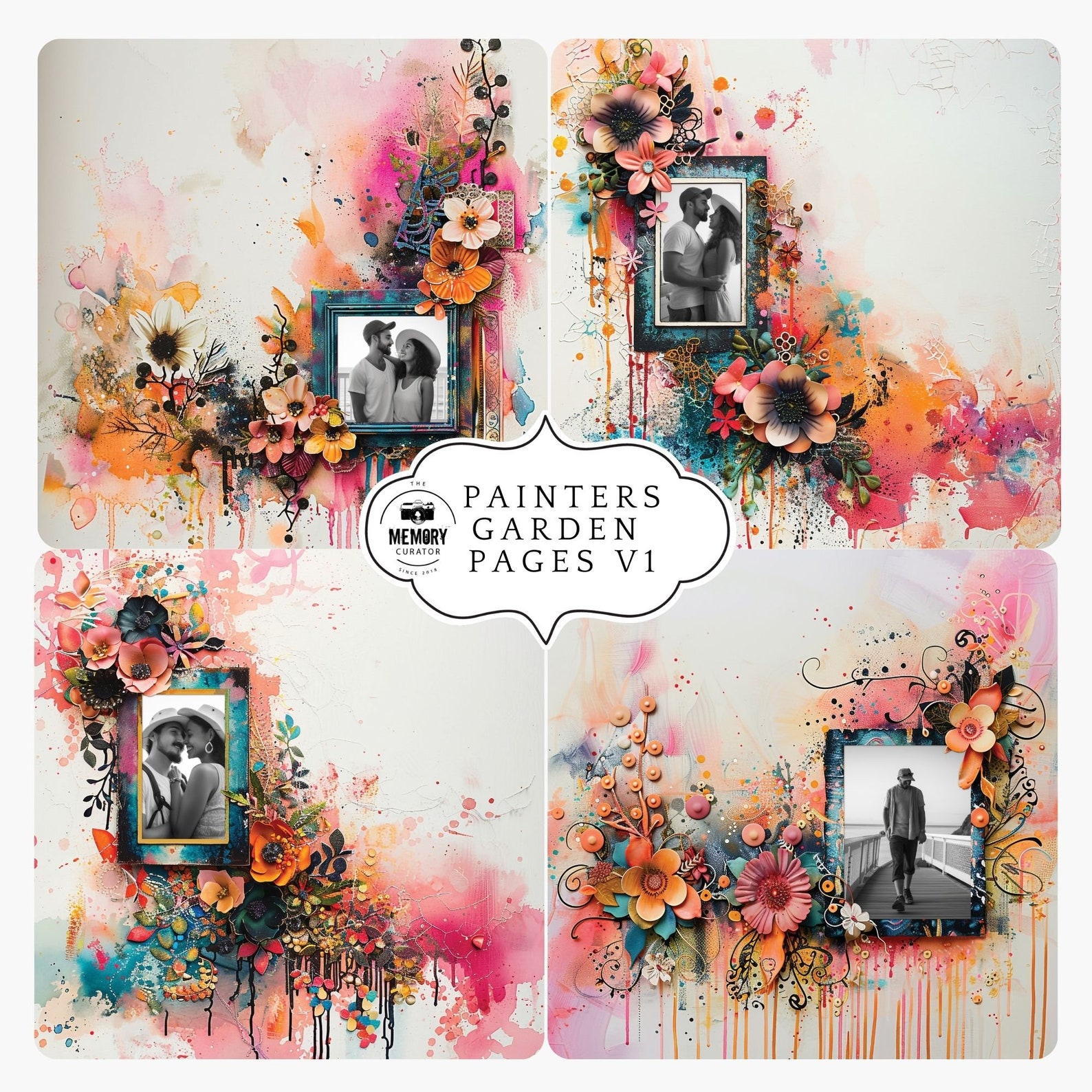 12x12 Quick Page Painters Garden Photobook Album Digital Memory Book ...