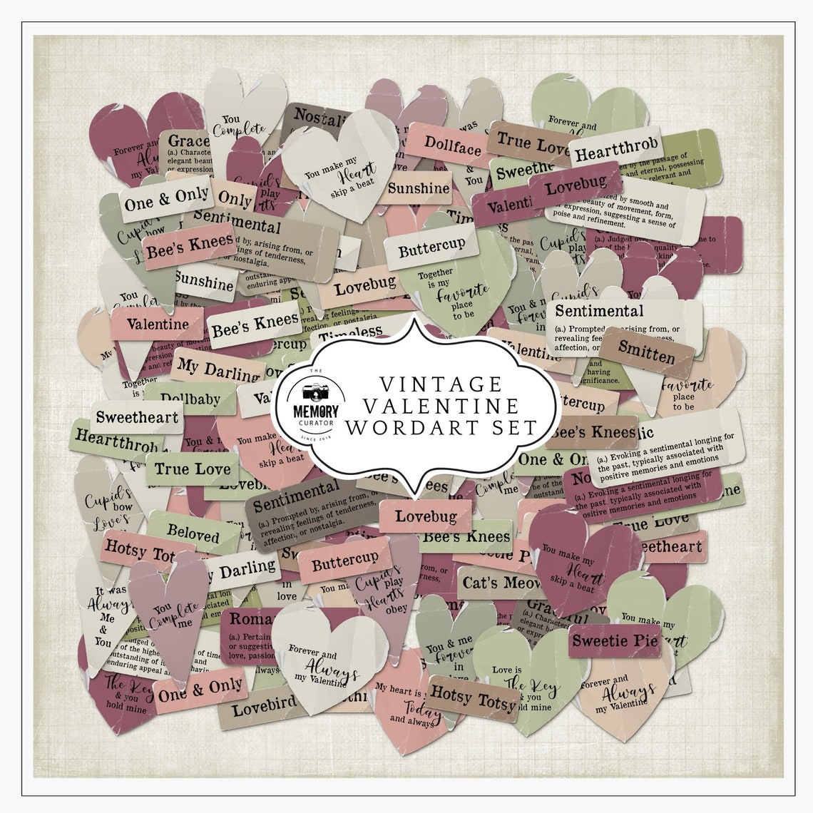 Word Strips Wordart Printable Sentiments Valentine Sentiments Shabby ...