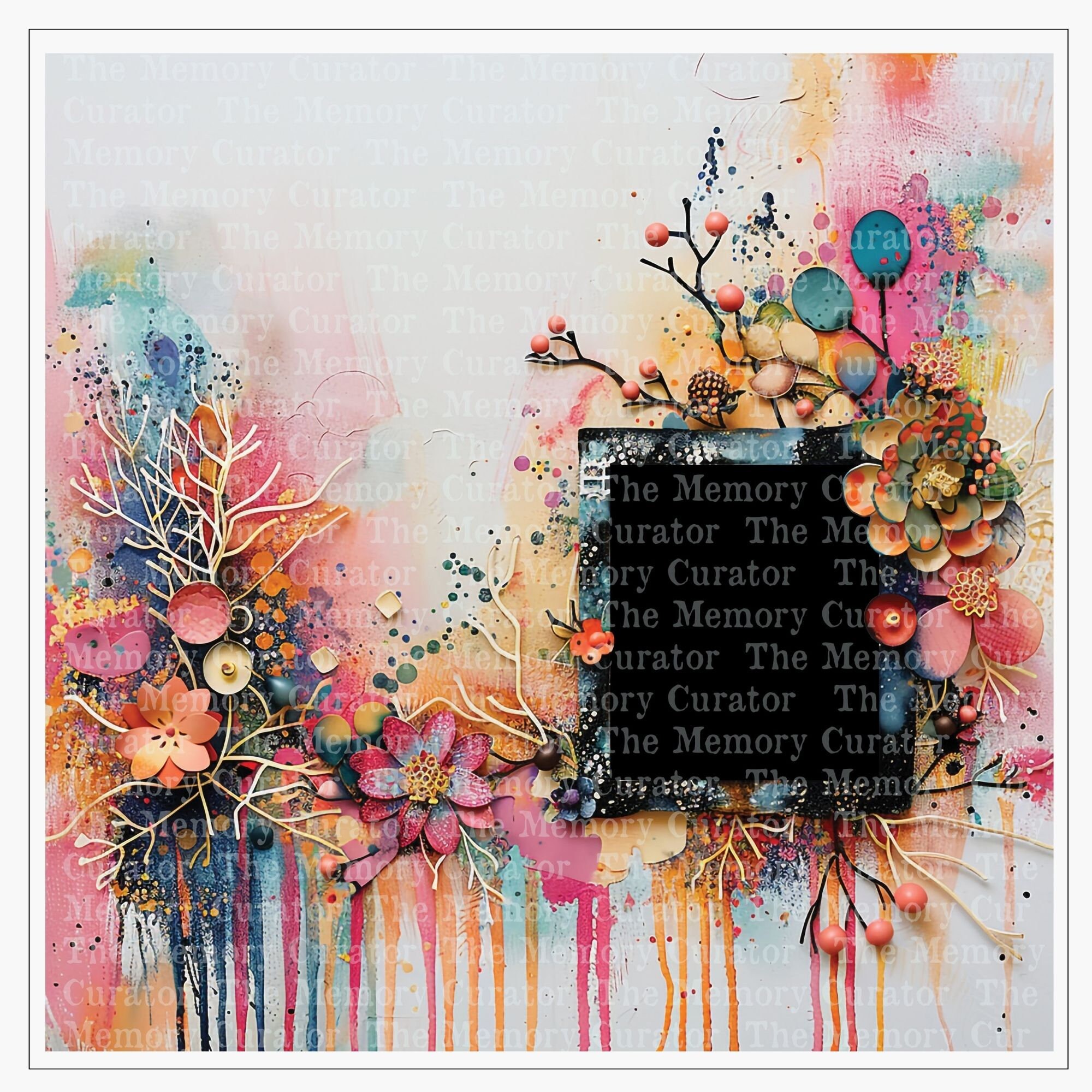 Photo Book Digital Layered Templates Painters Garden Digital Memory ...