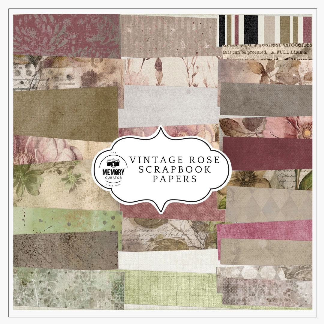 Shabby Chic Scrapbook Papers Printable Digital Paper Floral Designs ...