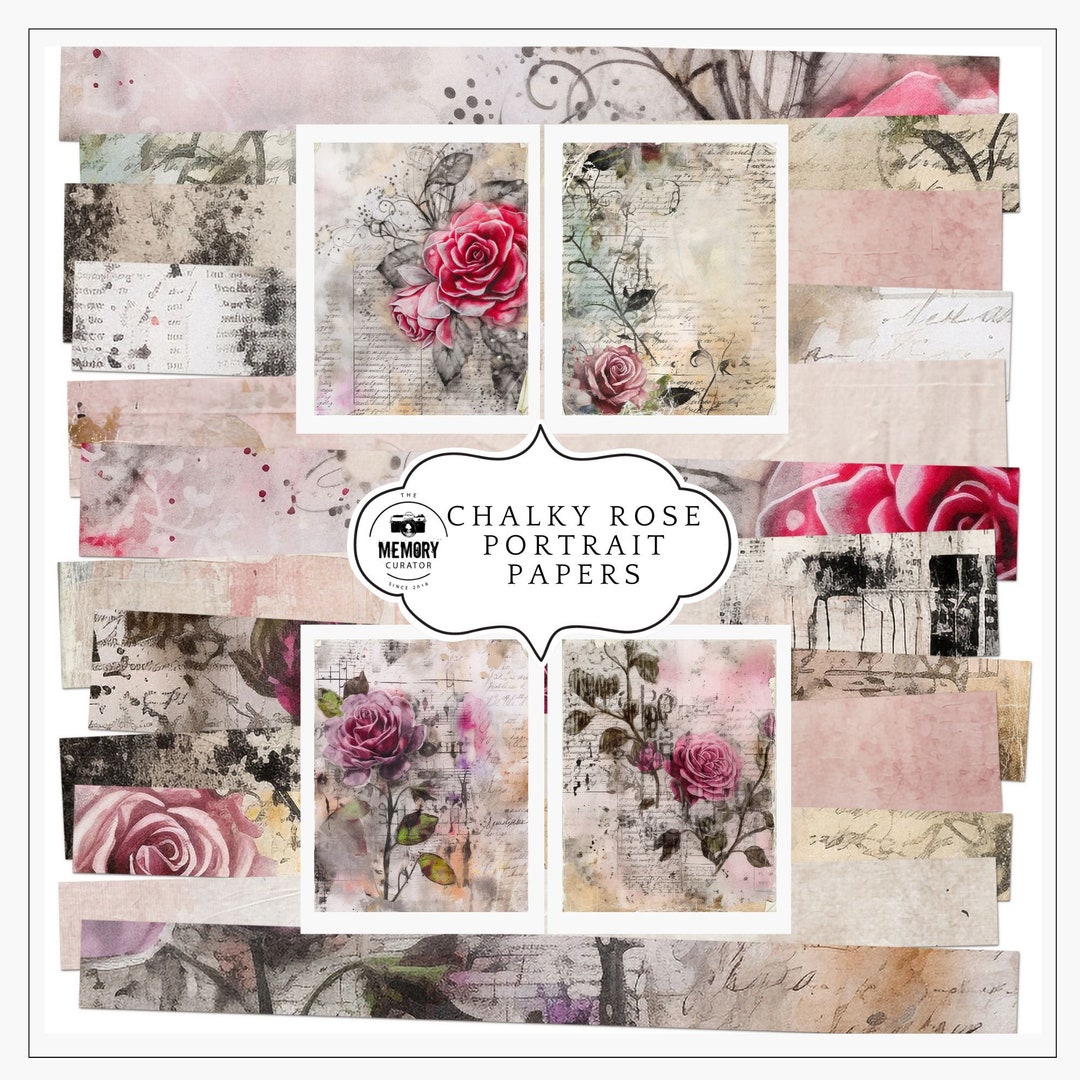 Aged Vintage Digital Papers • Printable Weathered Paper Pack for Junk ...