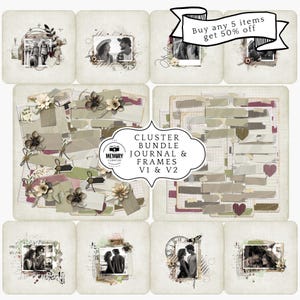 Digital Bundle Scrapbook Frames PNG Clipart Vintage Rose Heritage ...