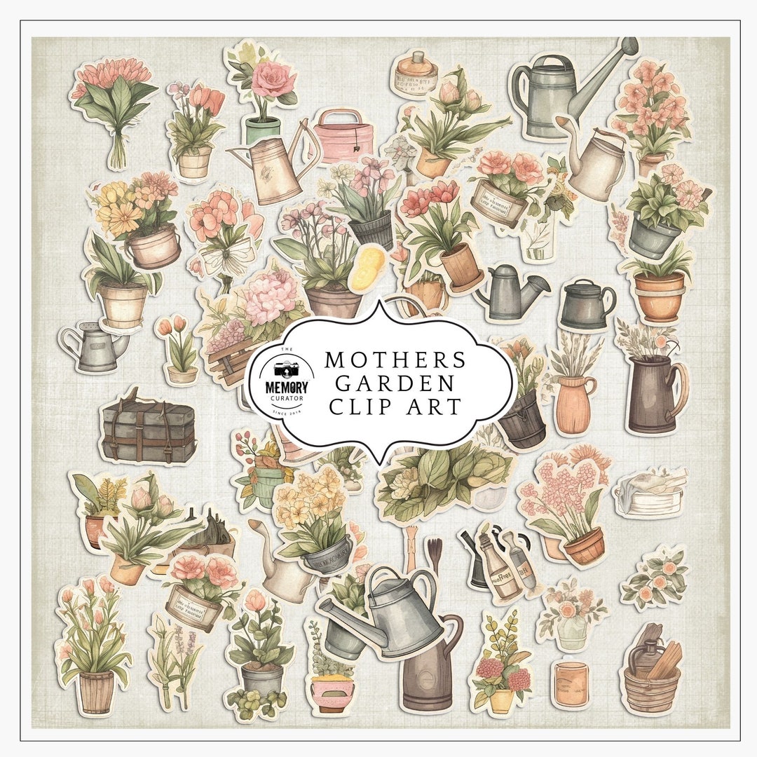 Mothers Garden Clip Art Shabby Chic Clipart Antique Vintage Designs ...