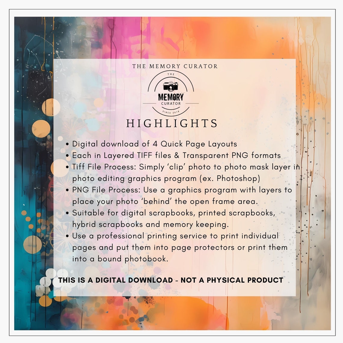 Photo Book Digital Layered Templates Painters Garden Digital Memory ...