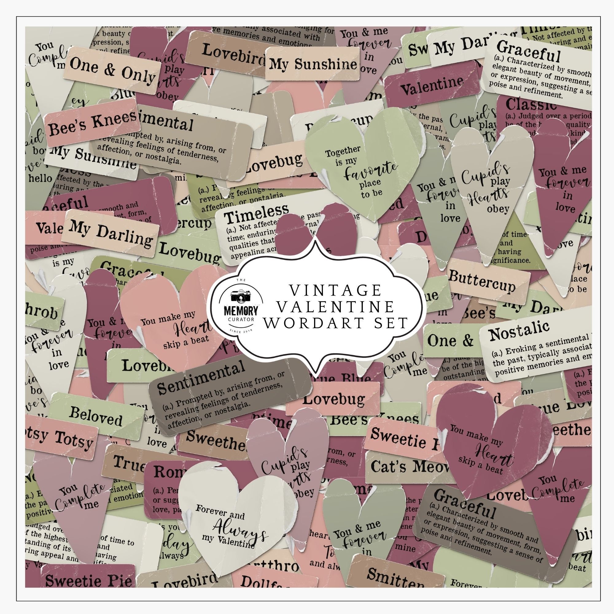 Word Strips Wordart Printable Sentiments Valentine Sentiments Shabby ...