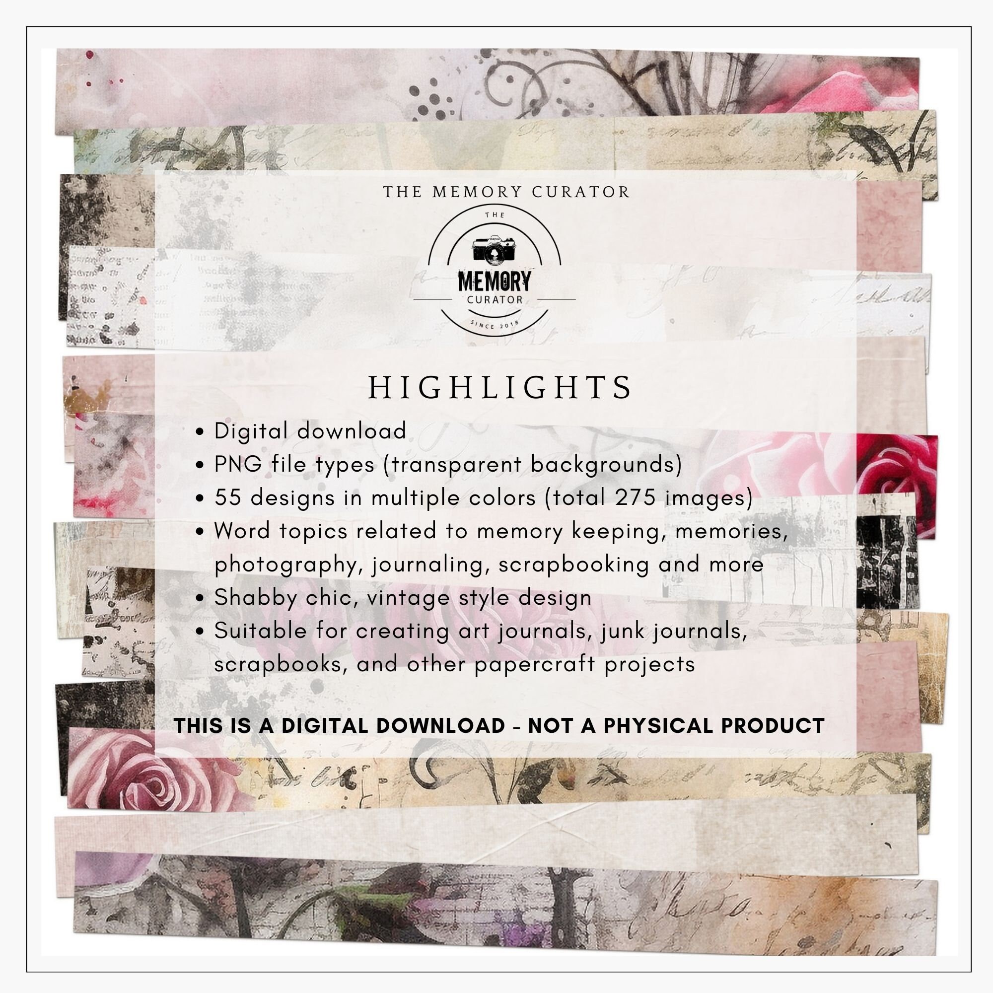 Memory Keeping Clipart Scrapbook Word Art Vintage Fussy Cut Shabby Chic ...