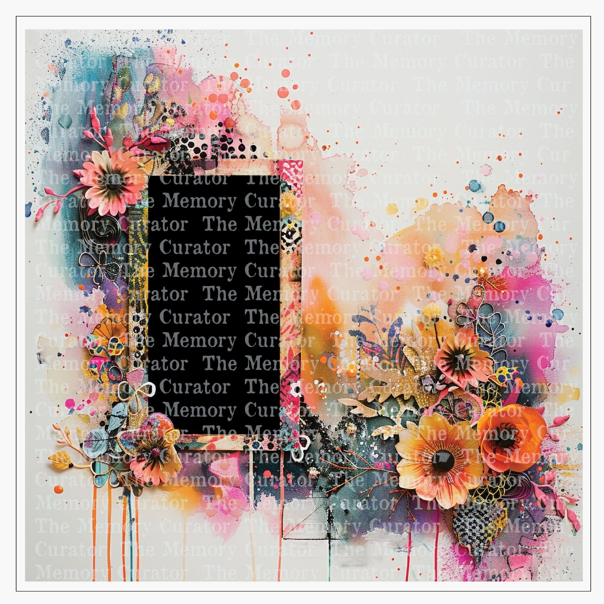 Photo Book Digital Layered Templates Painters Garden Digital Memory ...
