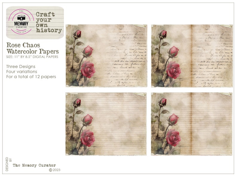 Dainty Journal Signatures Shabby Chic Designs Shabby Rose Floral Papers ...