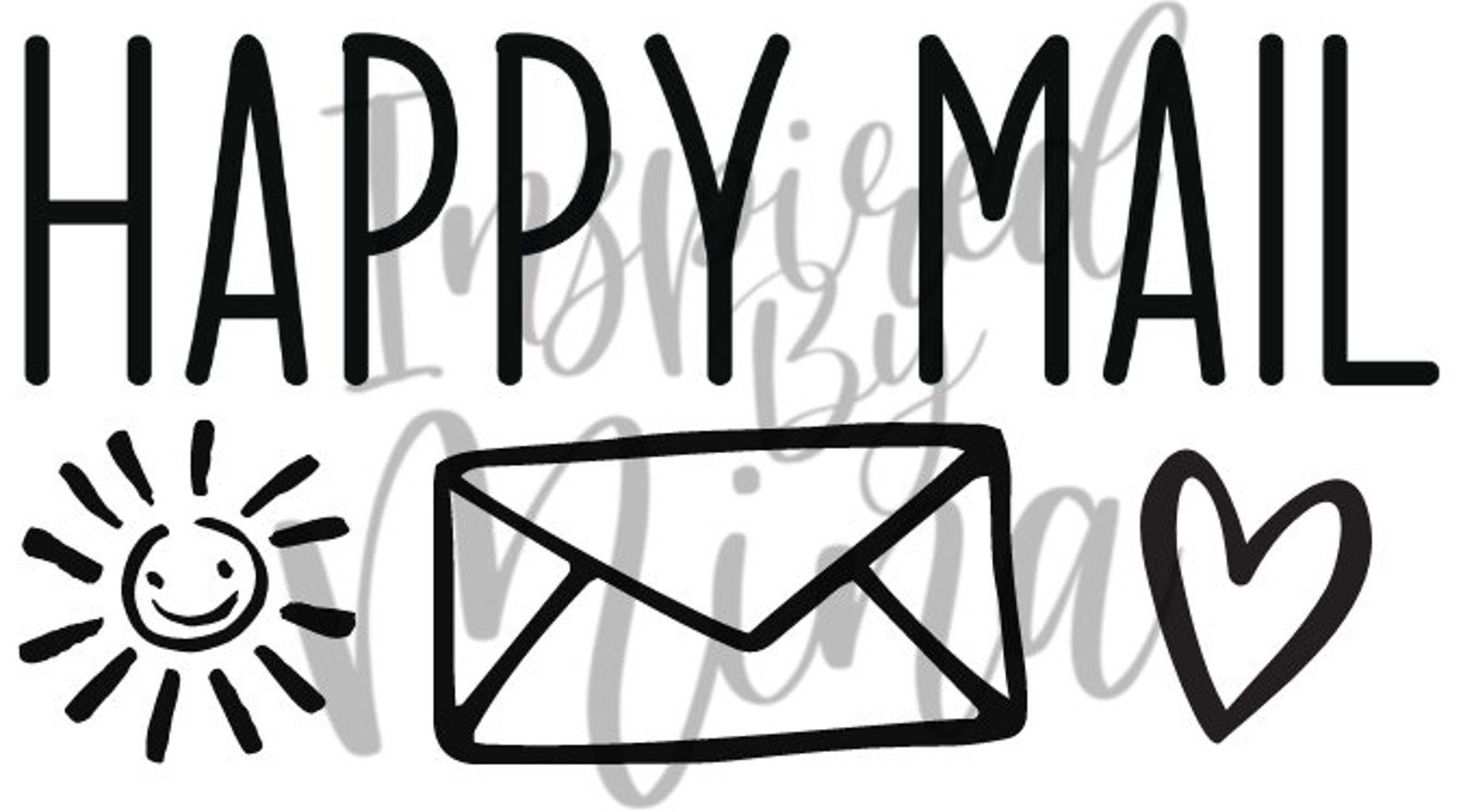 Happy Mail DIGITAL SVG PNG Files Shipping Supplies - Etsy