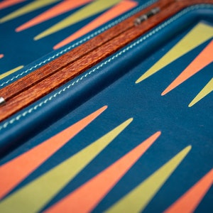 Purple Heart Backgammon Case, Hard Wood, Leather Backgammon, Travel ...