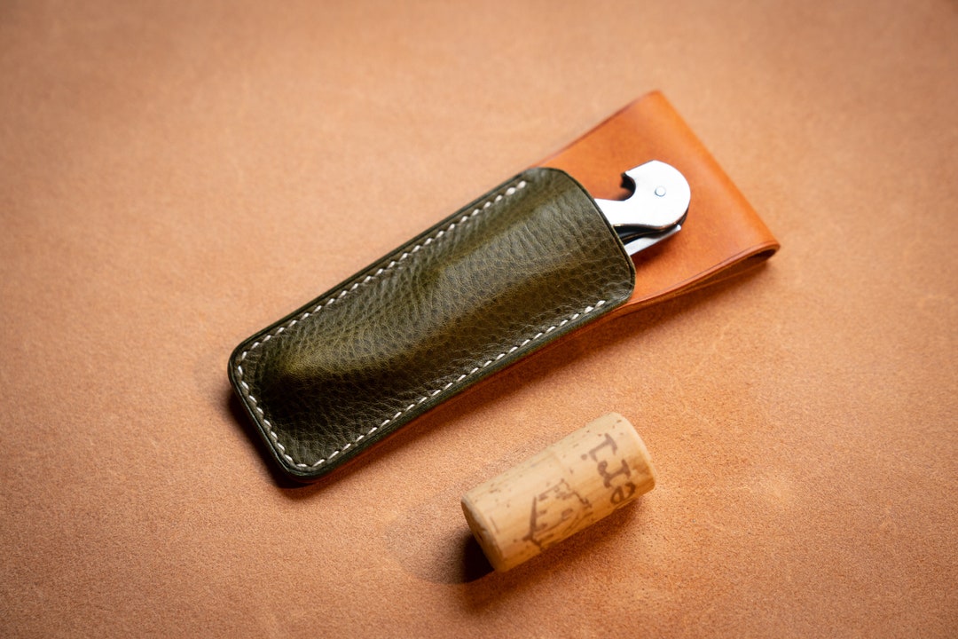 Leather Wine Key Holster: 1.5" Belt Loop, Sommelier Corkscrew Holder - Etsy