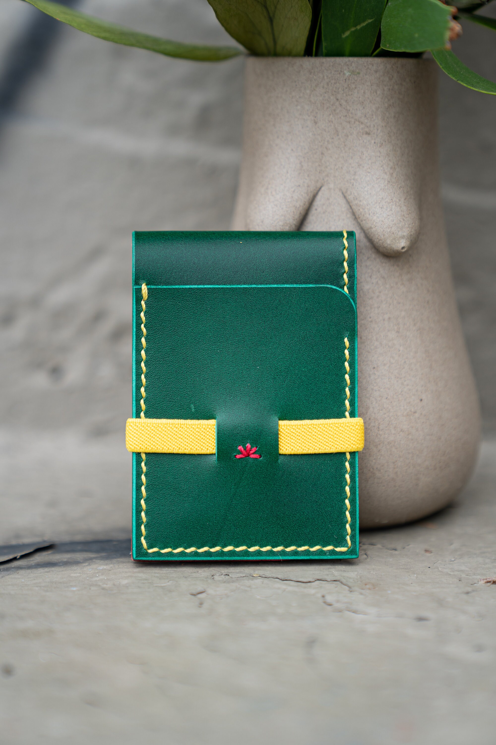 Colorful leather bifold wallet card holder front pocket | Etsy