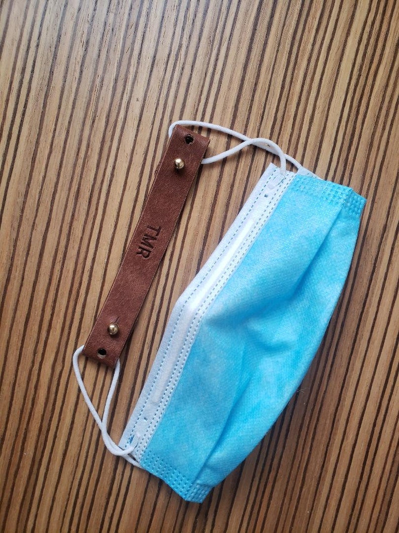 Leather Ear Saver Mask support healthcare workers made in | Etsy