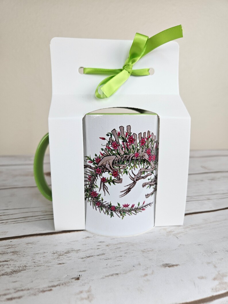 Spinosaurus and Pink Clematis Skeleton 11oz Ceramic Mug - Etsy