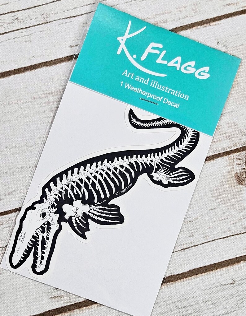 Mosasaur Skeleton Weather Proof Decal - Etsy