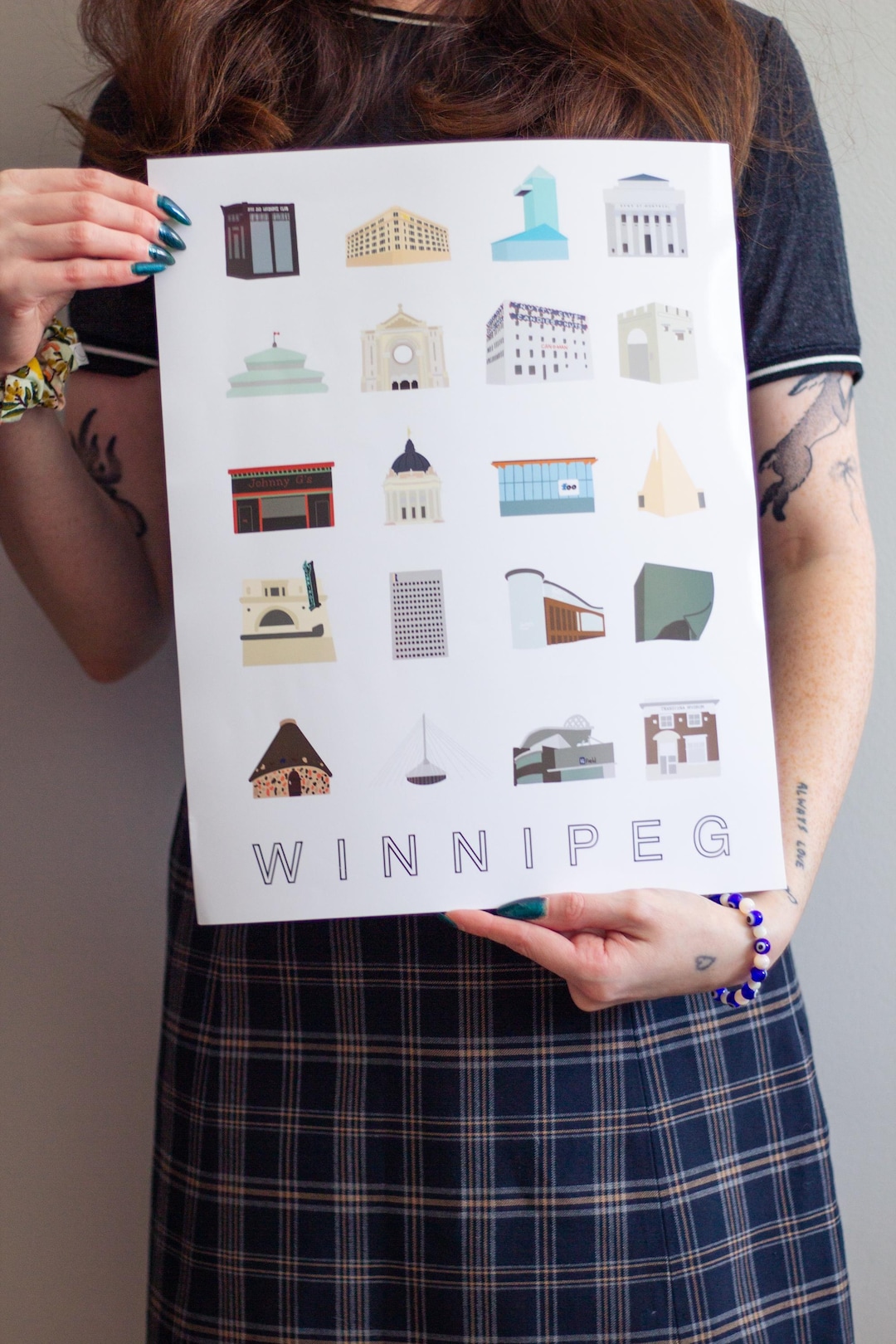 Winnipeg Iconic Landmarks Art Print 11 X 14 Wall Decor Local Artist - Etsy