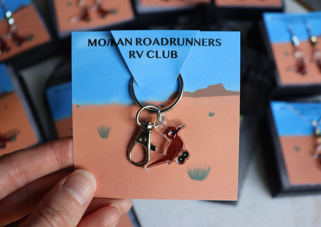 Roadrunner Keychain - Roadrunner Pendant, Roadrunner Accessory ...