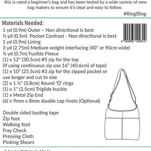 Mrs H the Ring Sling Bag Sewing Pattern - Etsy