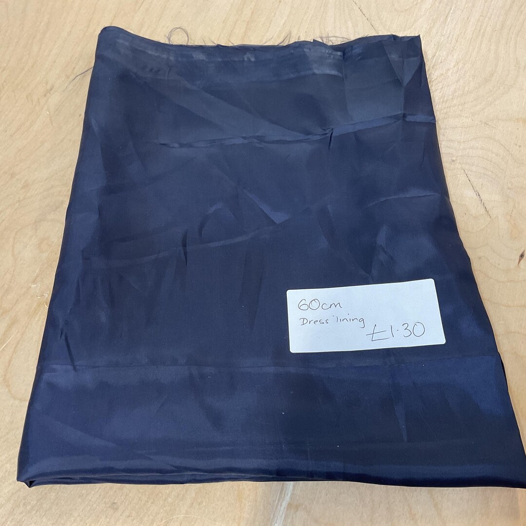 REMNANT 60cm Navy Blue Dress Lining - Etsy