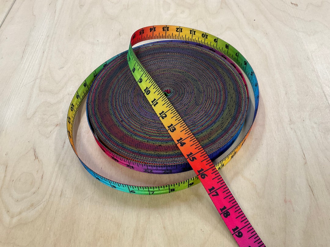 Rainbow Inches Measuring Tape 25mm Seatbelt Webbing Tape - Etsy
