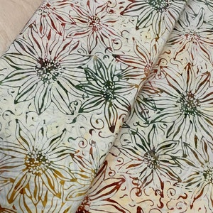 Printed Sunflower Batik Cotton - Etsy