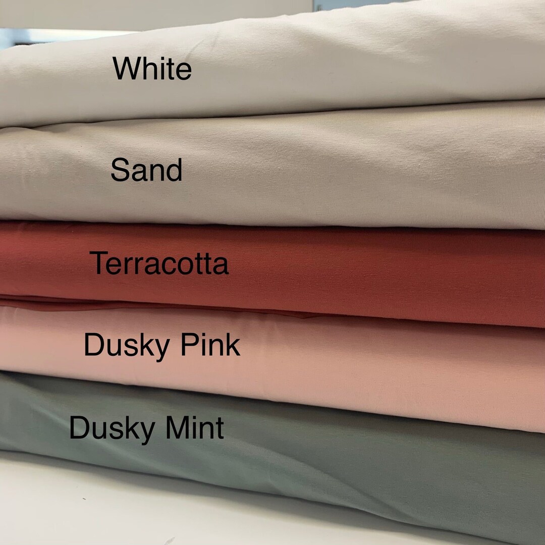 Organic Solid Colour Cotton Jersey - Etsy UK