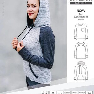 Nova Knit Raglan Sinclair Sewing Pattern - Etsy