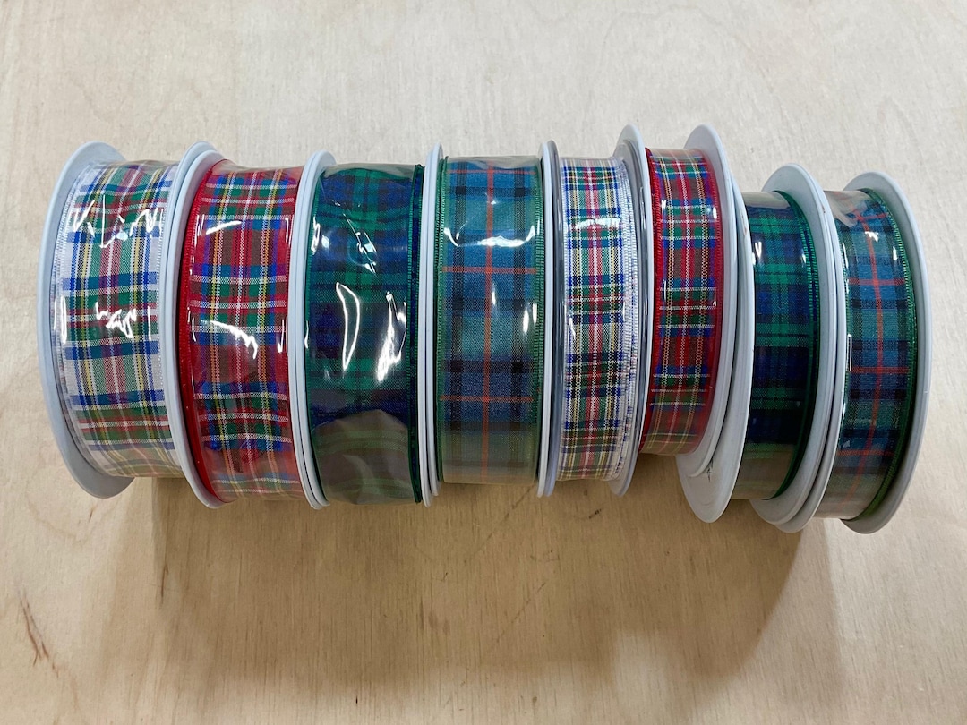 Tartan Ribbon - Various Colours - Etsy