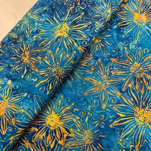 Printed Sunflower Batik Cotton - Etsy