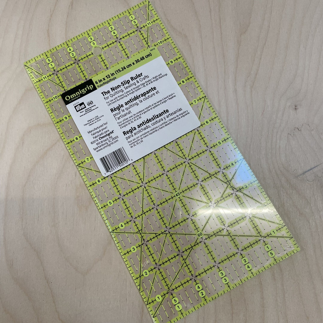 Omnigrip Quilting Ruler 6 X 12 Inch - Etsy