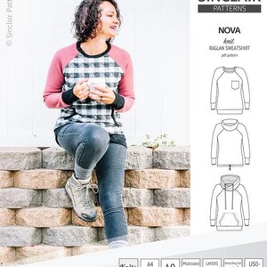 Nova Knit Raglan Sinclair Sewing Pattern - Etsy