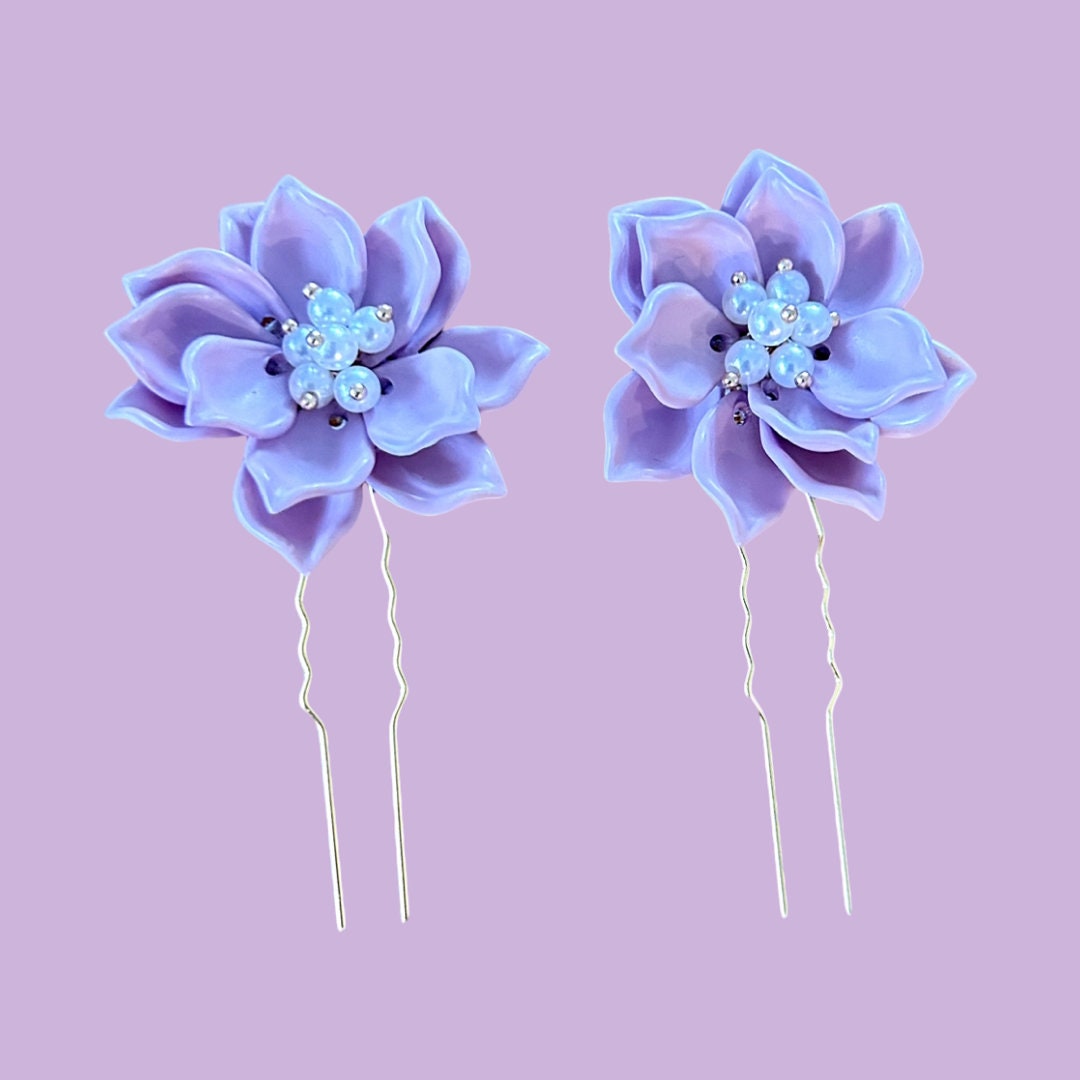 Elegant Handcrafted Floral Hair Pins Perfect Accessory for a Touch of ...