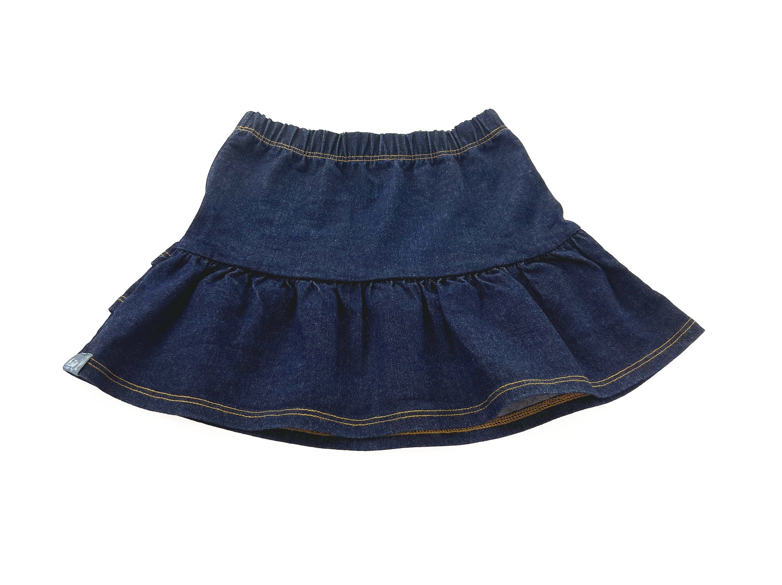 Girls Denim Ruffle Skirt// Toddler Ruffle Skirt// Little Girls Ruffle ...