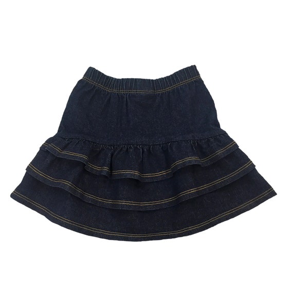 Girls Denim Ruffle Skirt// Toddler Ruffle Skirt// Little Girls | Etsy