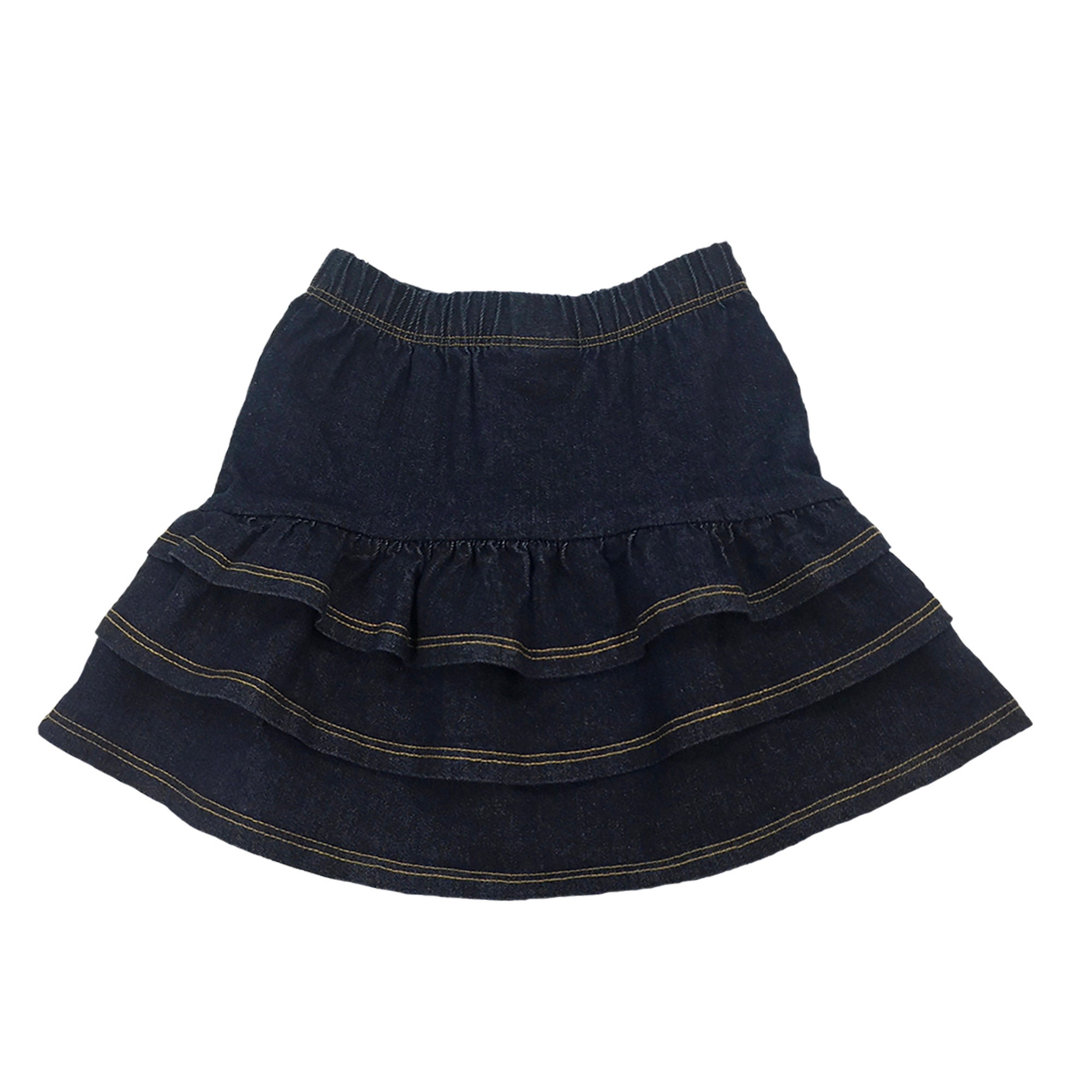 Girls Denim Ruffle Skirt// Toddler Ruffle Skirt// Little Girls Ruffle ...