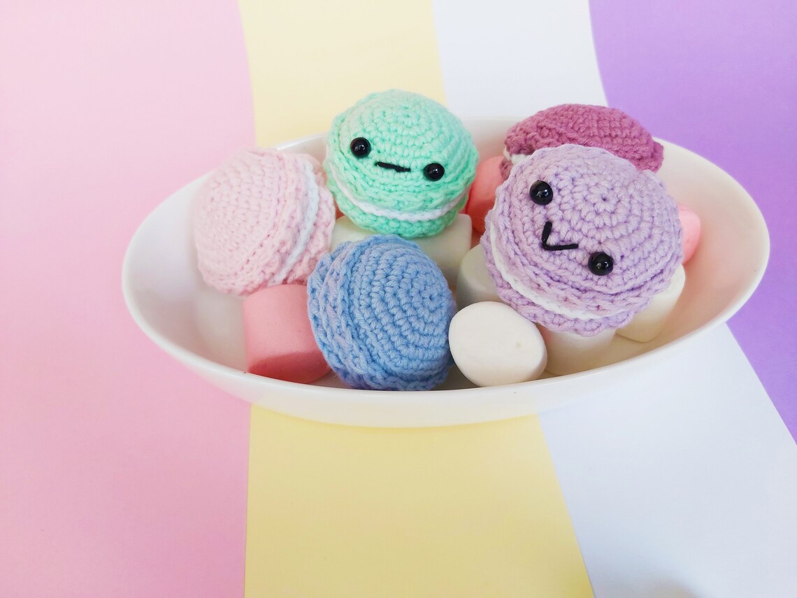 French Macarons Amigurumi Pattern Crochet Macarons Deserts | Etsy