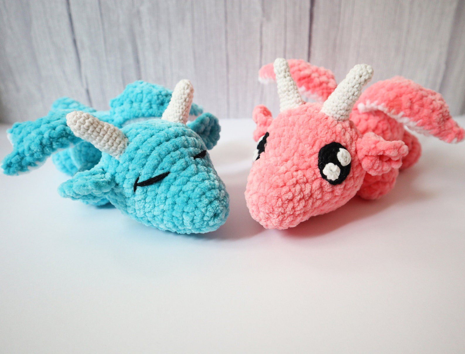 Dragons Crochet Pattern Kawaii Sleeping Dragon Fluffy Yarn | Etsy