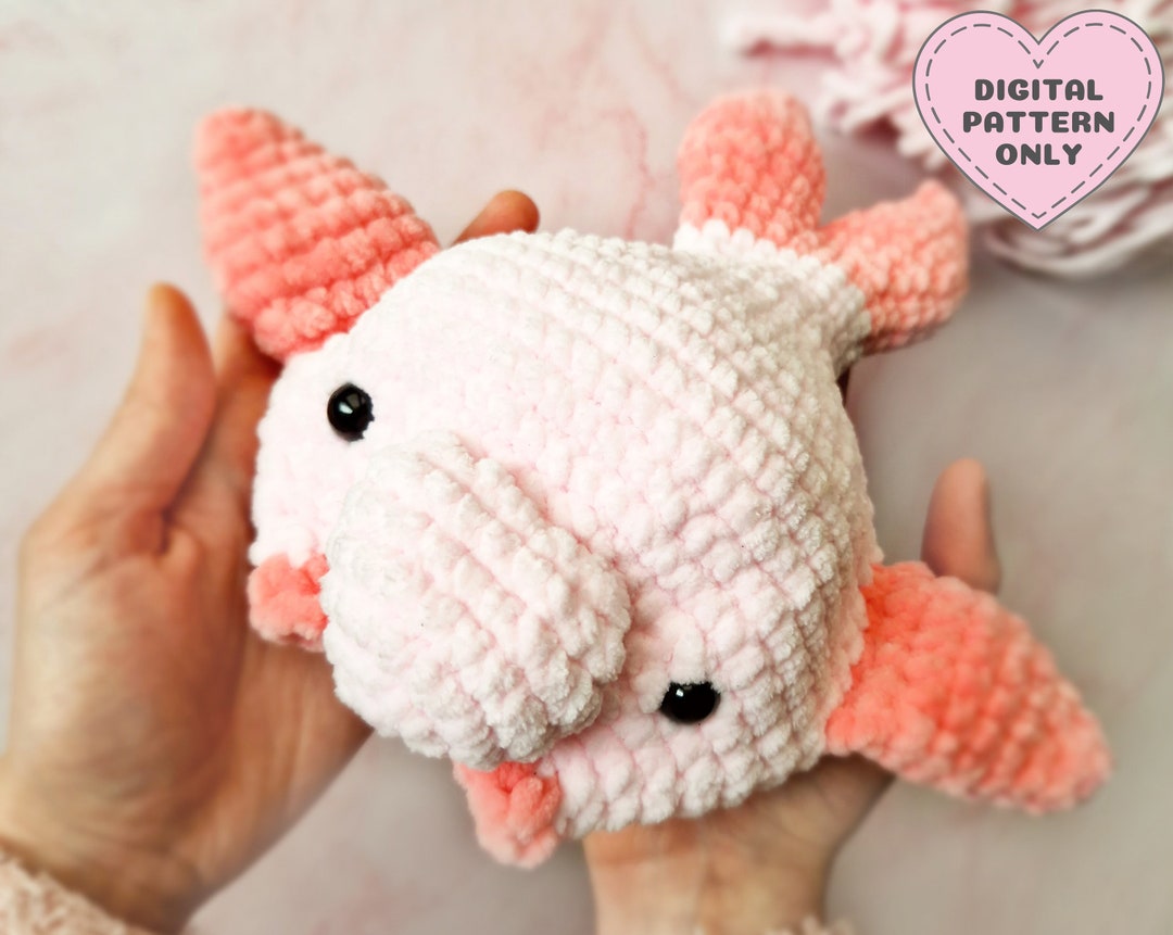Blobfish Crochet Pattern, Amigurumi Velvet Yarn, Crochet Pink Fish, DIY ...